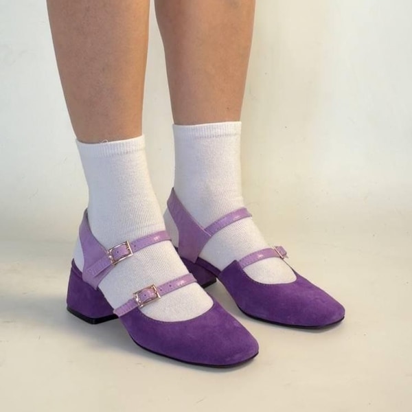 Snake Block Heel - Etsy