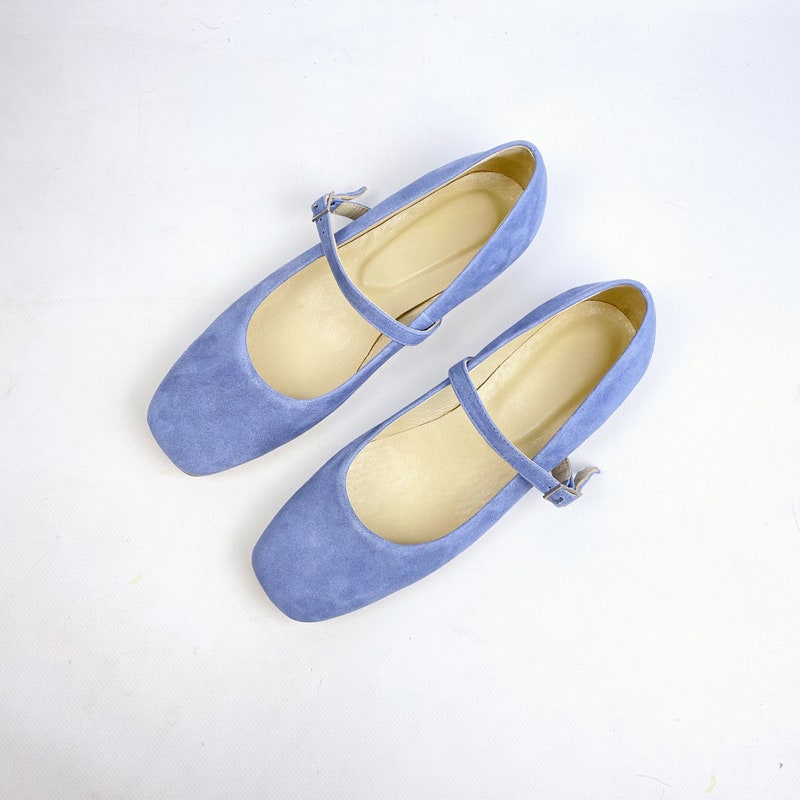 Blue Ballet Flats - Etsy