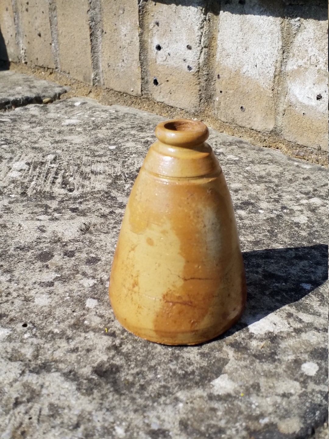 Vintage Conical Stoneware Ink Bottle - Etsy