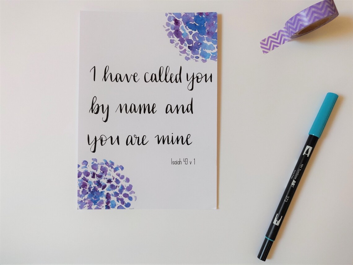 I Have Called You by Name and You Are Mine Bible Verse Print - Etsy