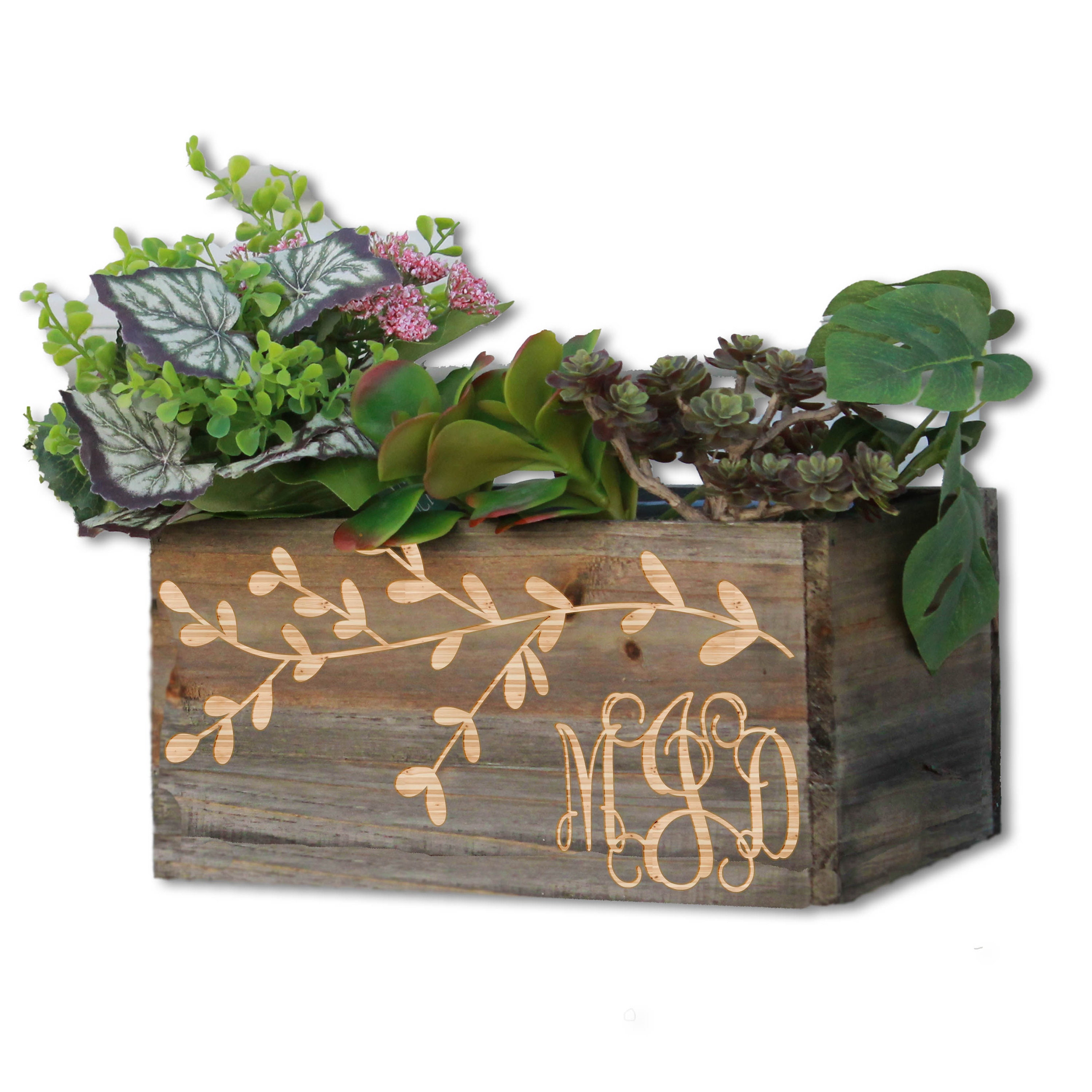Floral & Garden Crafts Home & Hobby Personalized Wood Planter --PB10X5 ...