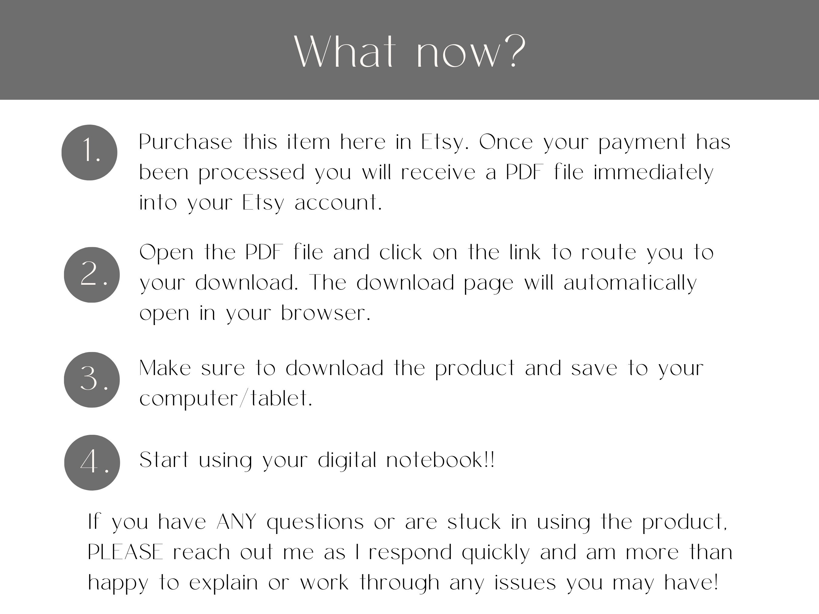 Minimalist Portrait Digital Notebook, Noteshelf, Goodnotes 5, 12 Tab ...