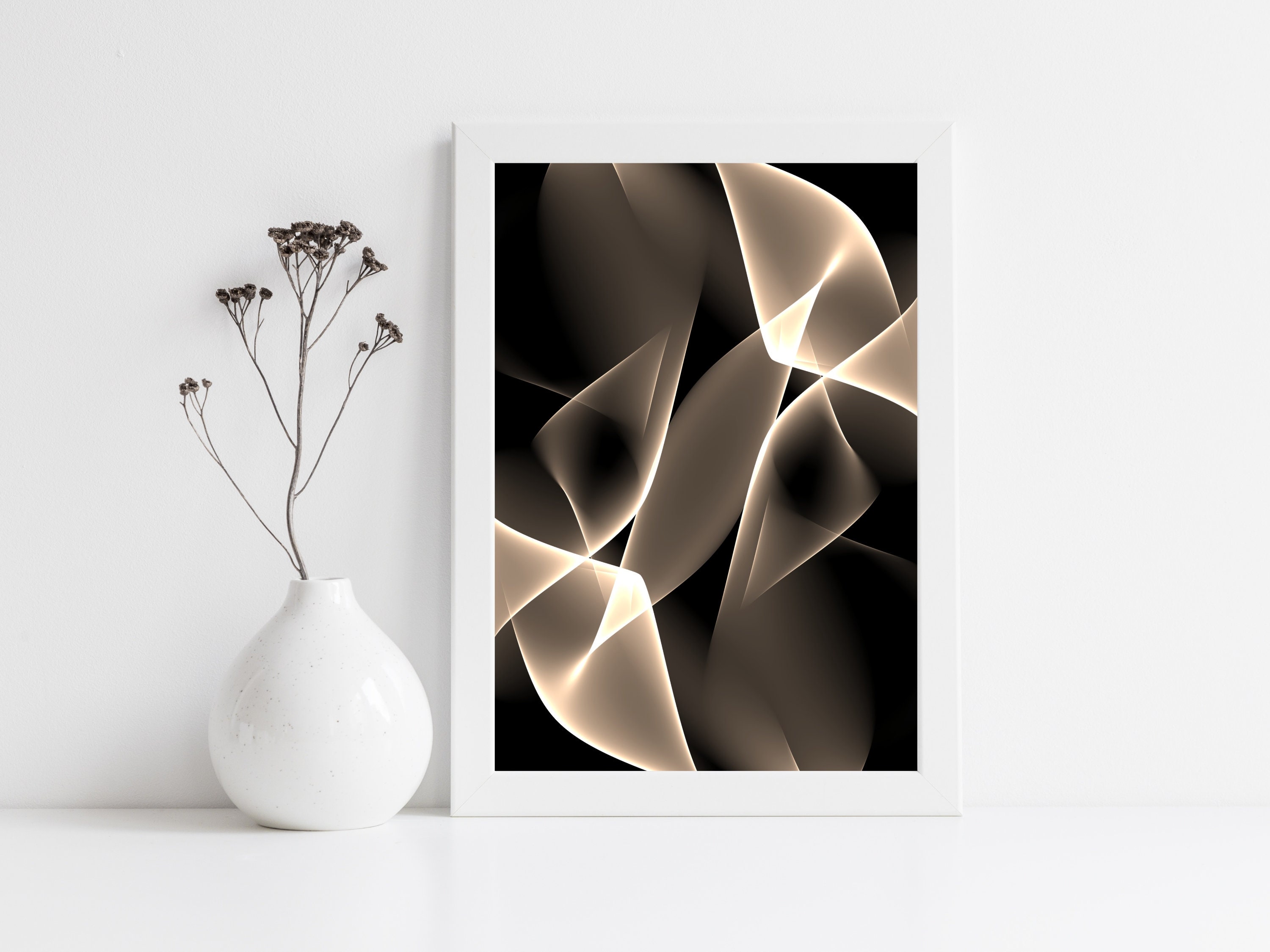 Geometric Wall Designs, Golden Wall Art, Digital Wall Art, Neutral ...