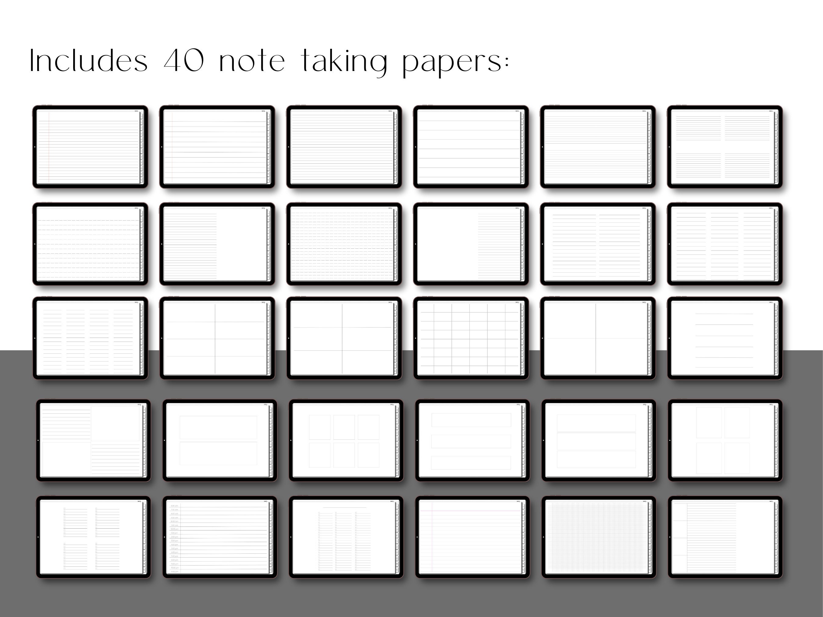 Minimalist Landscape Digital Notebook, Noteshelf, Goodnotes 5, 12 Tab ...