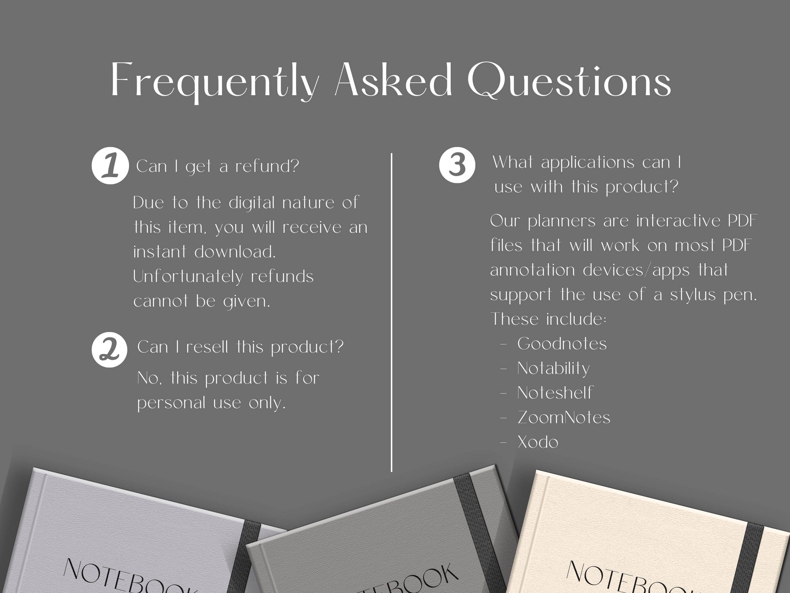 Minimalist Portrait Digital Notebook, Noteshelf, Goodnotes 5, 12 Tab ...