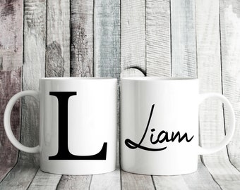 Initial Coffee Mug - Etsy