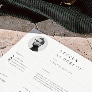 Conservative Resume With Image, Strong Resume for Men, Cv Template With ...