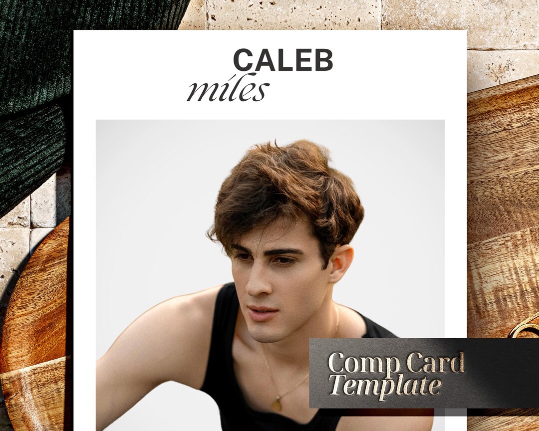 Male Model Comp Card Template: Professional Fashion Portfolio (canva ...
