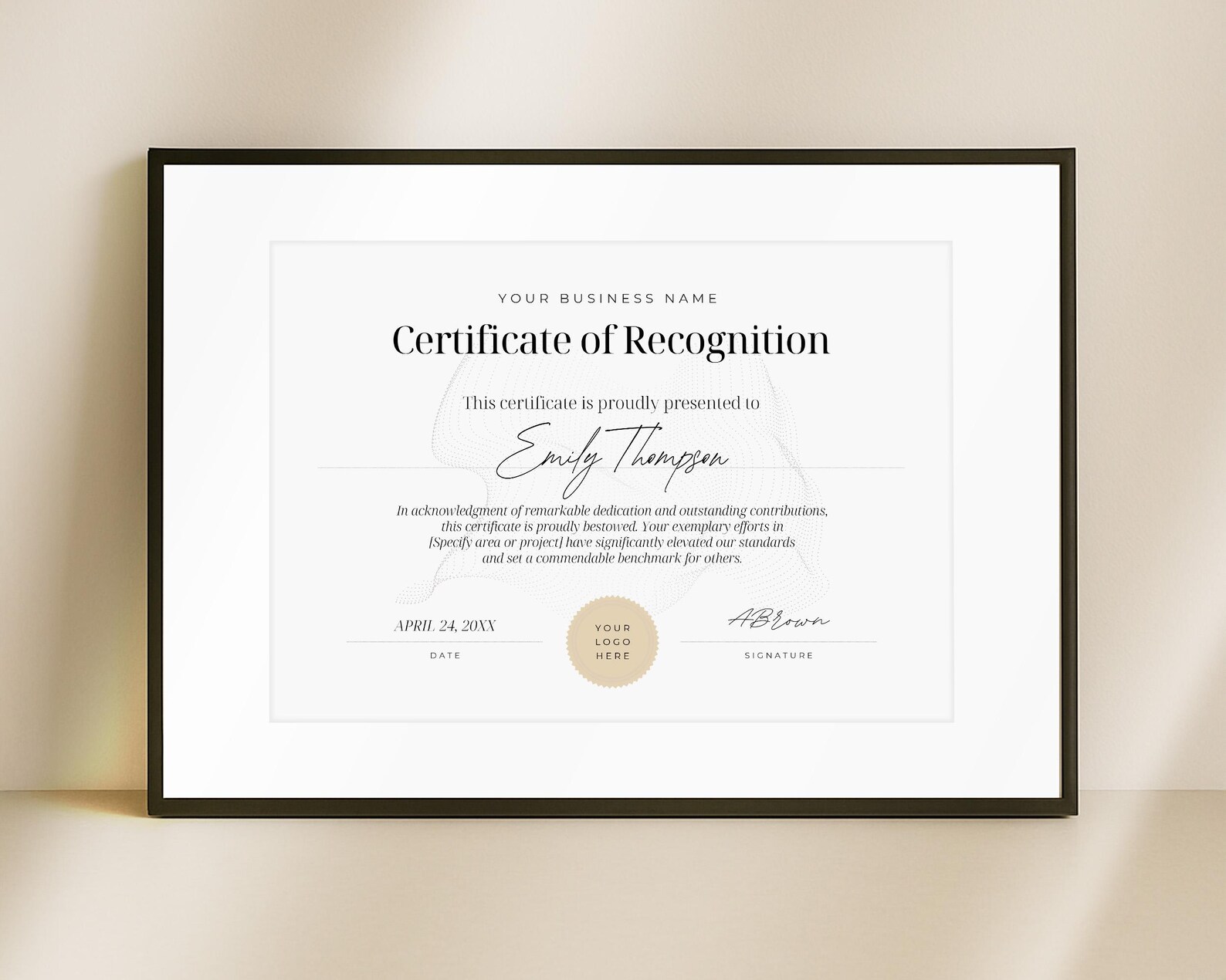 Certificate of Recognition Template: Printable Award (canva Editable ...