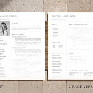 Square Photo Resume Template: Professional CV Design (word & Pages) - Etsy