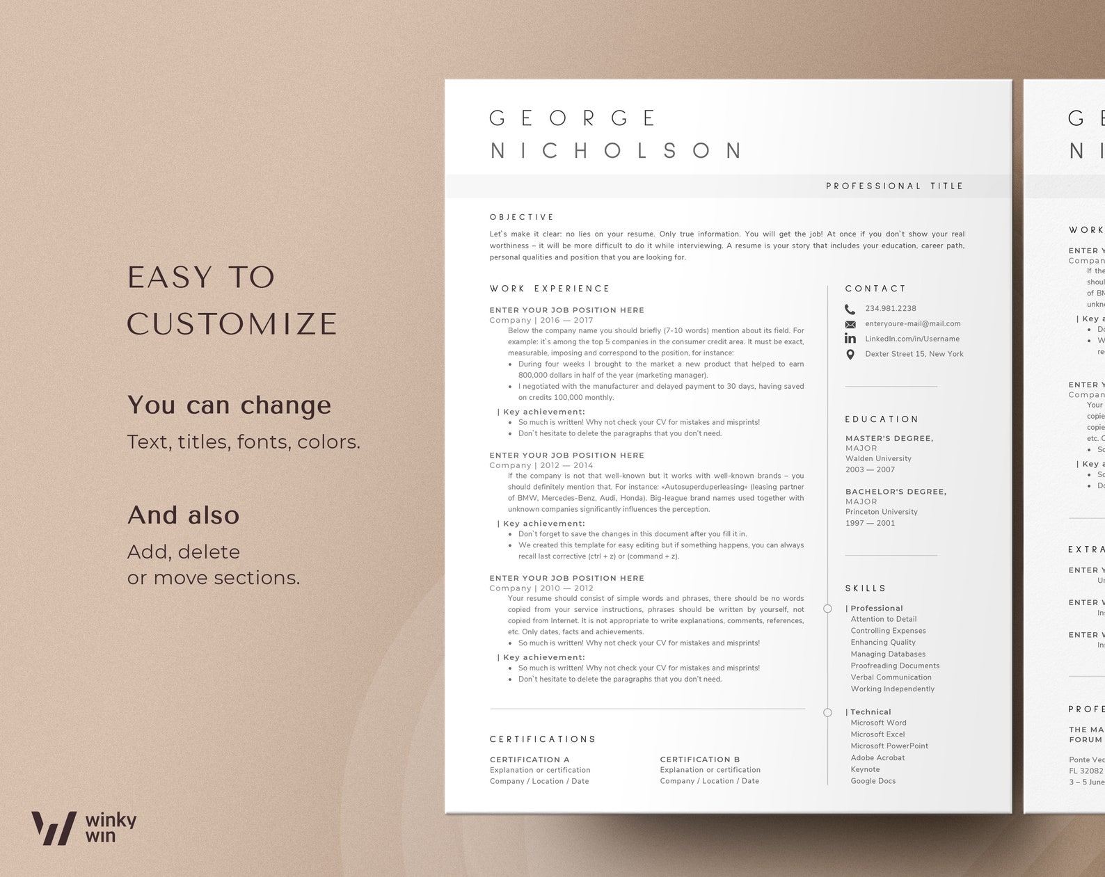 Reverse Chronological Resume Template Word, C Level Resume Director ...