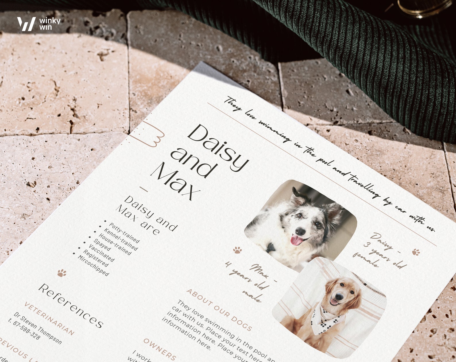 Pet Application Form for Rental, Dog Cv Editable, Rental Application ...