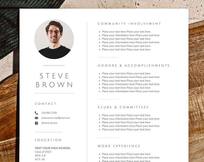 Fraternity Resume Template Canva Fraternity Rush Resume Etsy