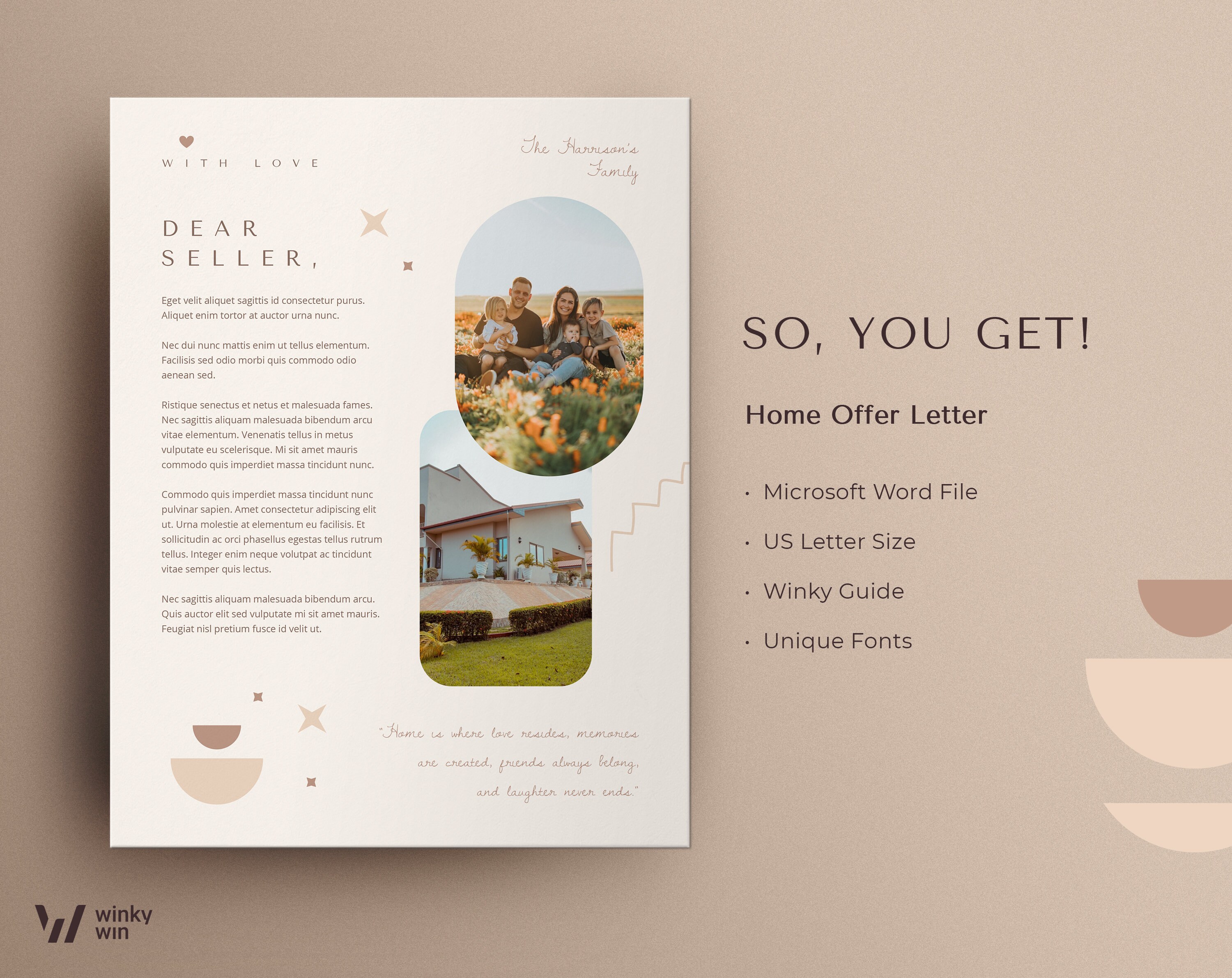 Creative Home Offer Letter Template for Word House Buyer | Etsy