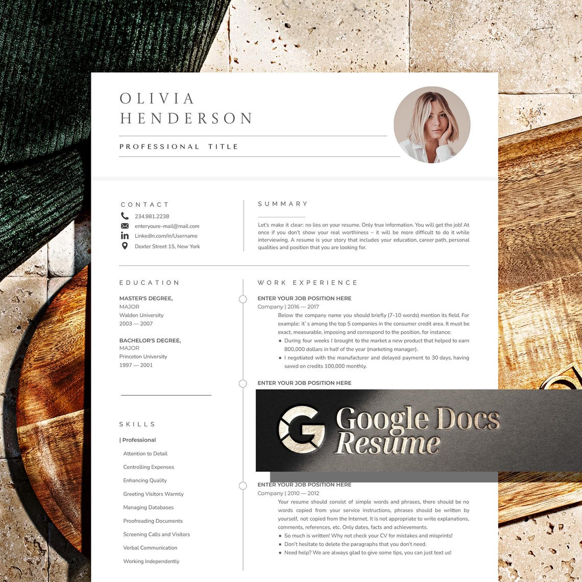 Google Docs Resume Template, Cv Template Google Docs, Resume for Google ...