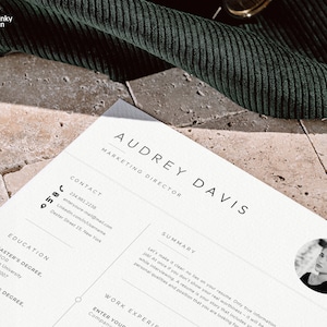 Minimalist Cv Template With Photo, Headshot Resume Template With ...