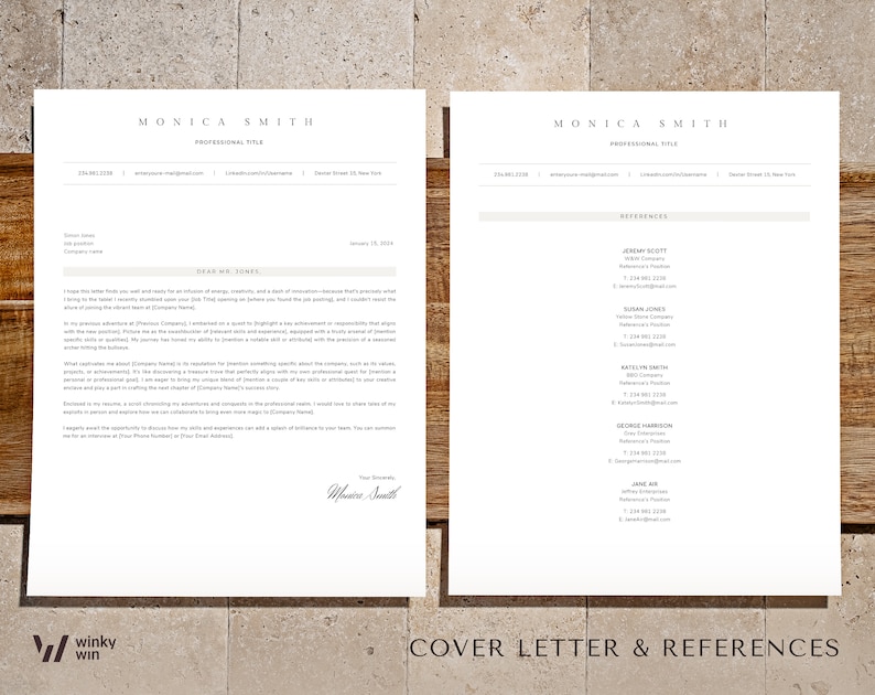 ATS Resume Template Word + Mac Pages Resume 2024, ATS Friendly Resume ...