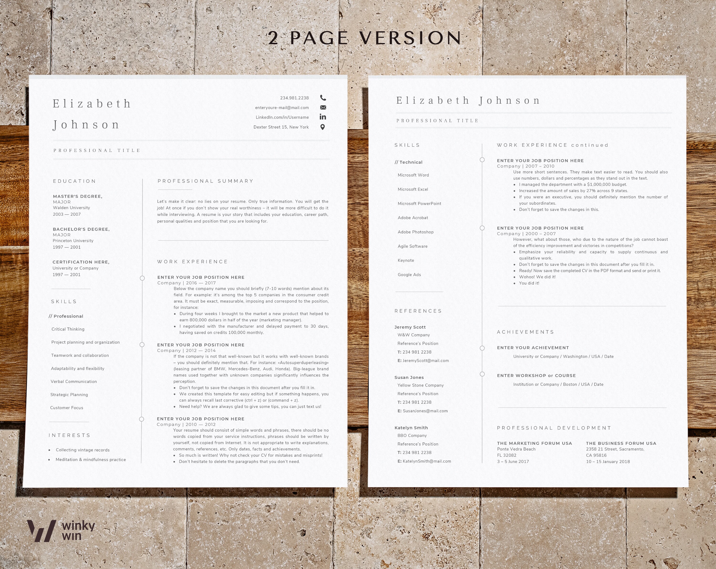 Cv Template Word, Resume and Cover Letter Template Pages Word Resume ...
