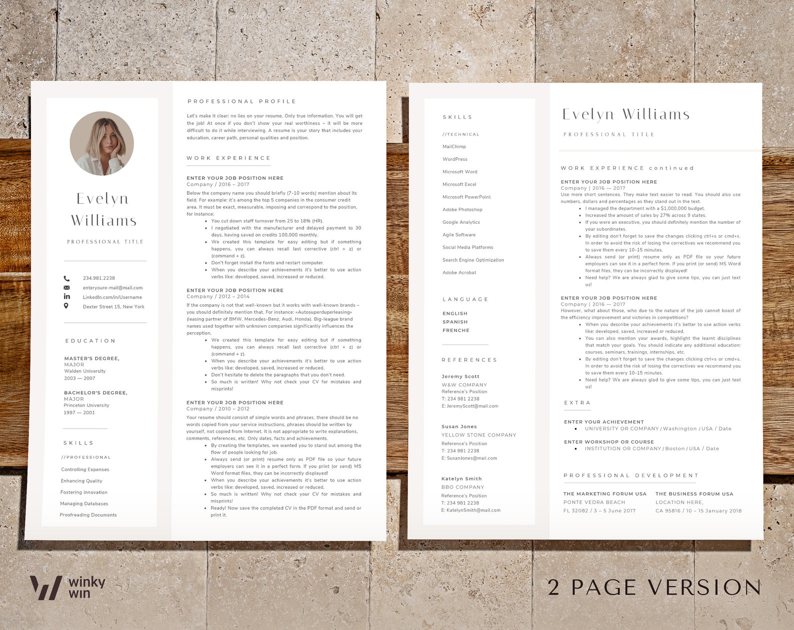 Template Cv Resume Template Professional Resume Maker, Pink Resume ...