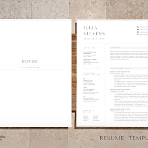 Nursing Portfolio Template, Nurse Portfolio for Word + Mac Pages, Cover ...