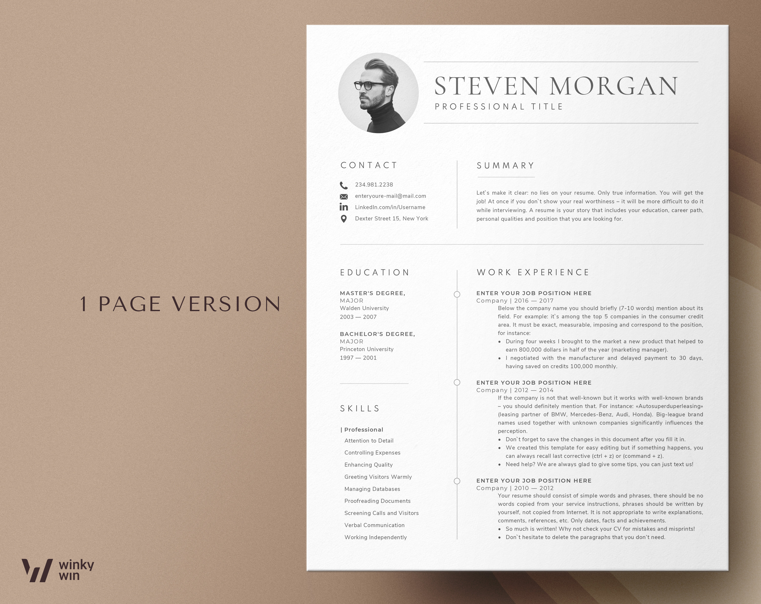 Chief Executive Officer Resume Template, Principal Resume, Cv Template ...