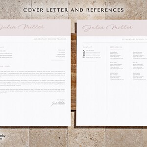 Pink Teacher Resume Template Google Docs, Word, 3 Page Professional ...