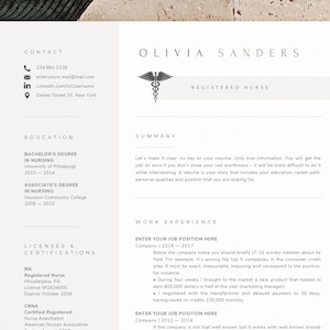 Registered Nurse Resume Template Word Pages Resume Nurse, Nursing ...