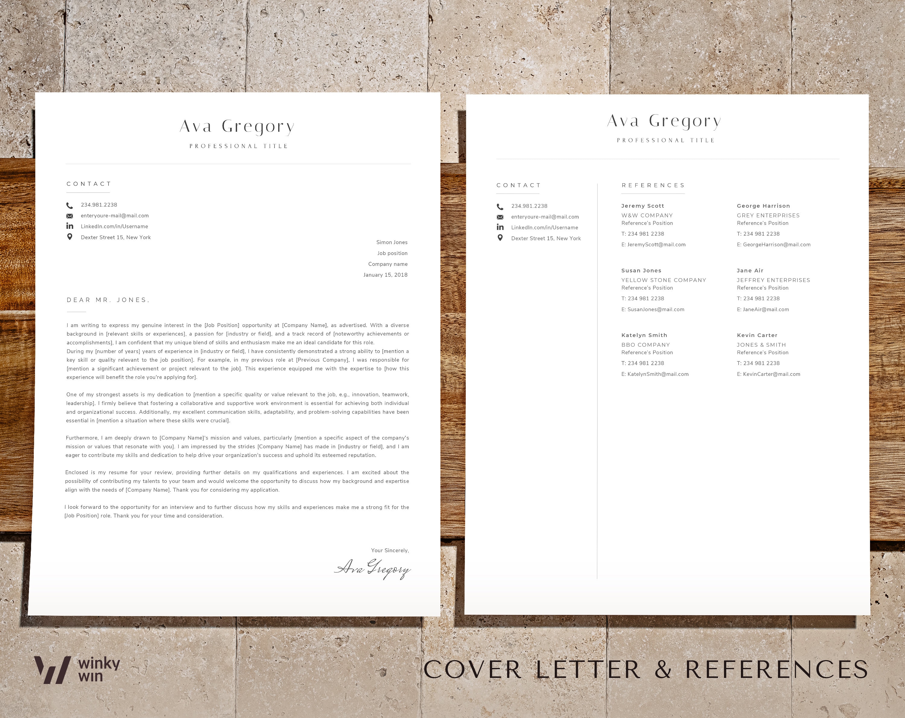 Modern Black and White Resume Template Photo, Clean Resume Cv Template ...