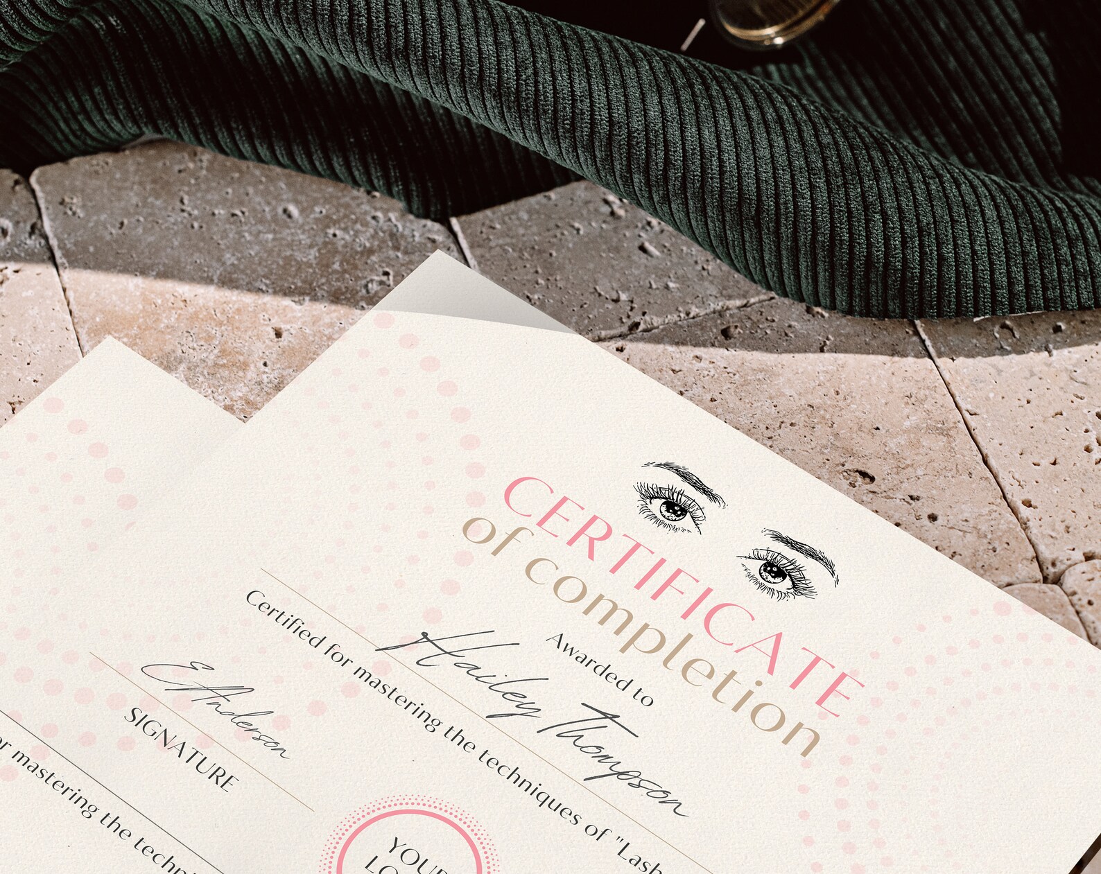 Lash Certificate of Completion Template Canva, Lash Course Award Brow ...