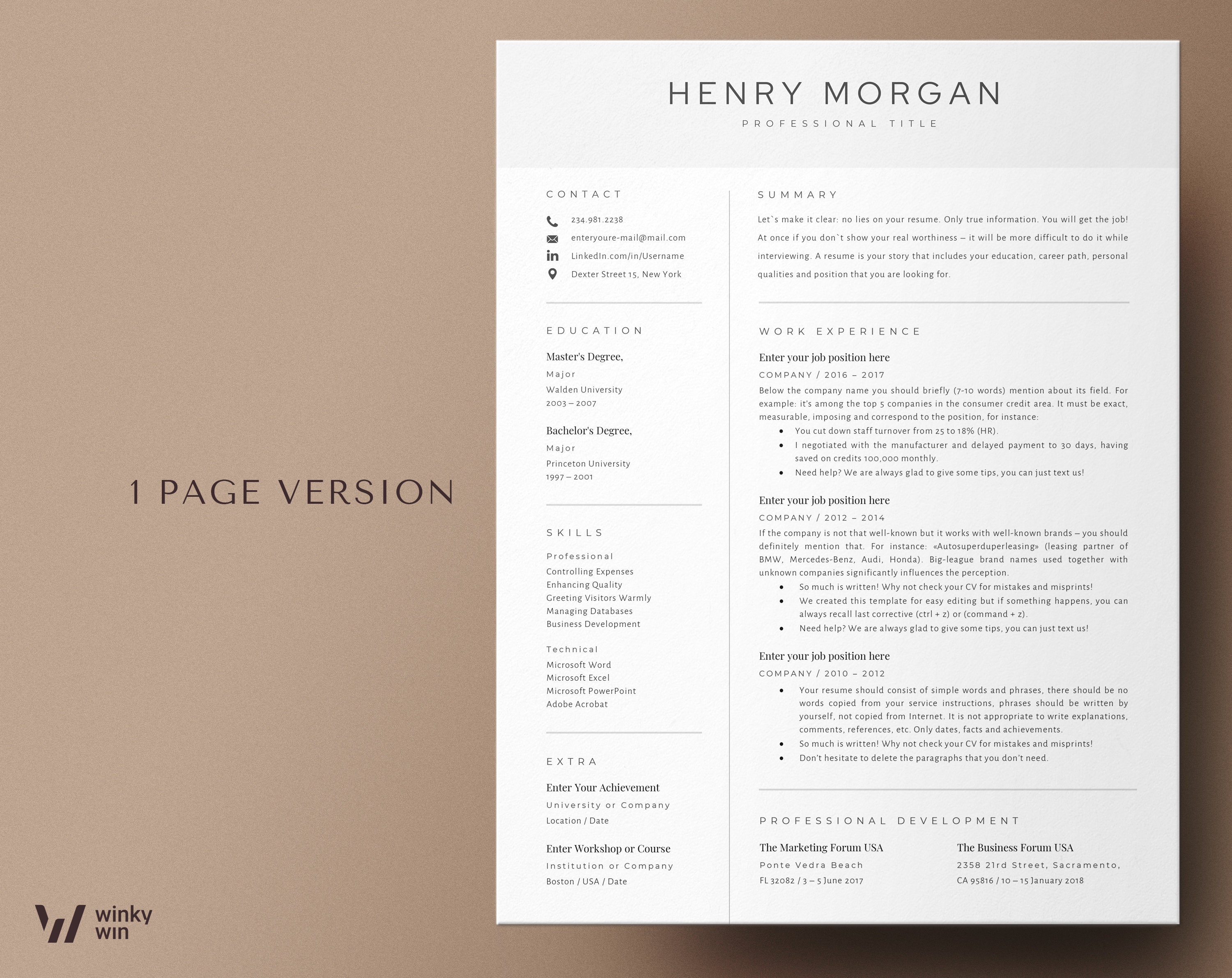 Etsy Resume Templates