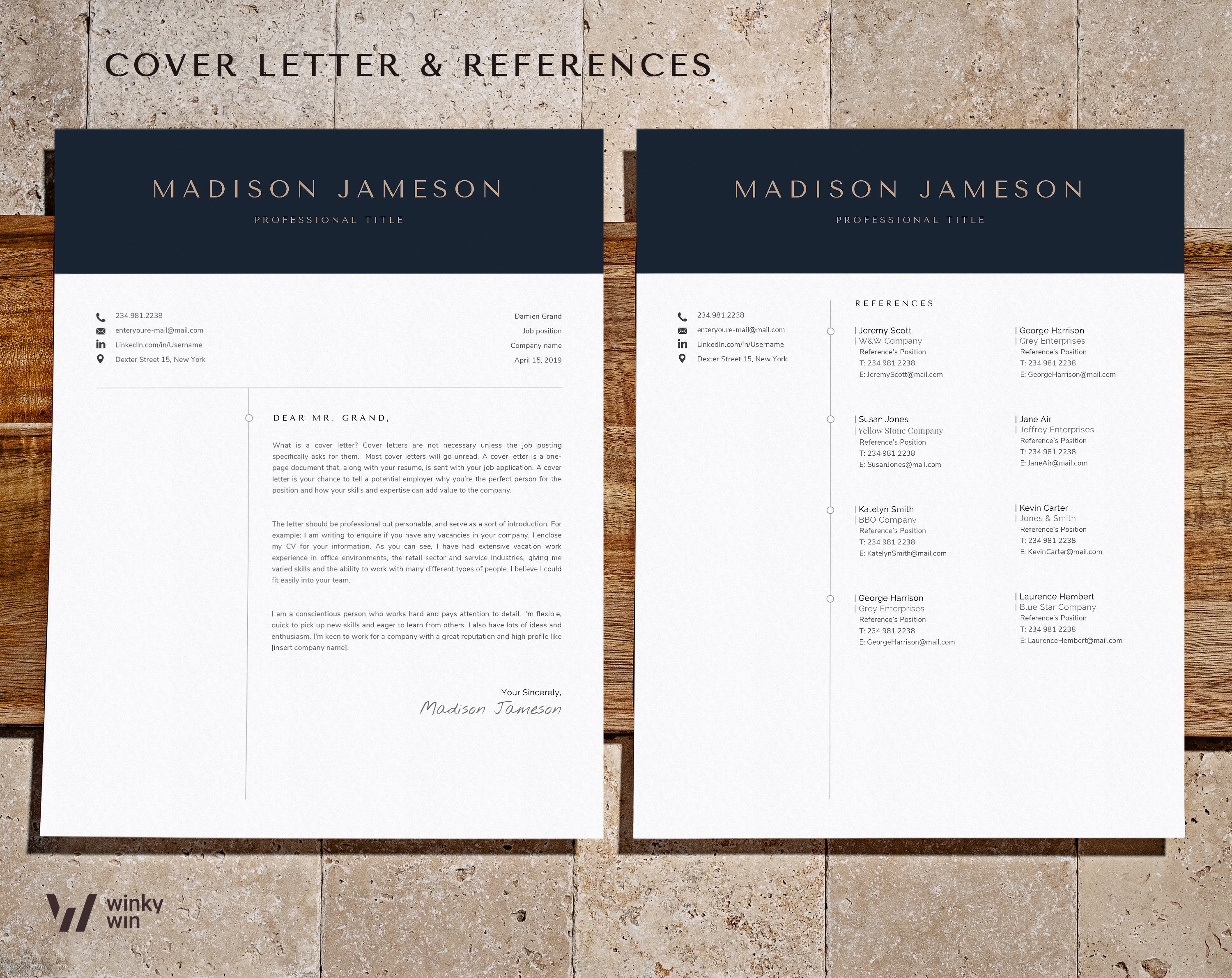 Gold Resume Template, Conservative and Strong Cv Template Format ...