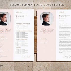 Sorority Resume Example, Rush Resume Template With Photo Canva, Free ...