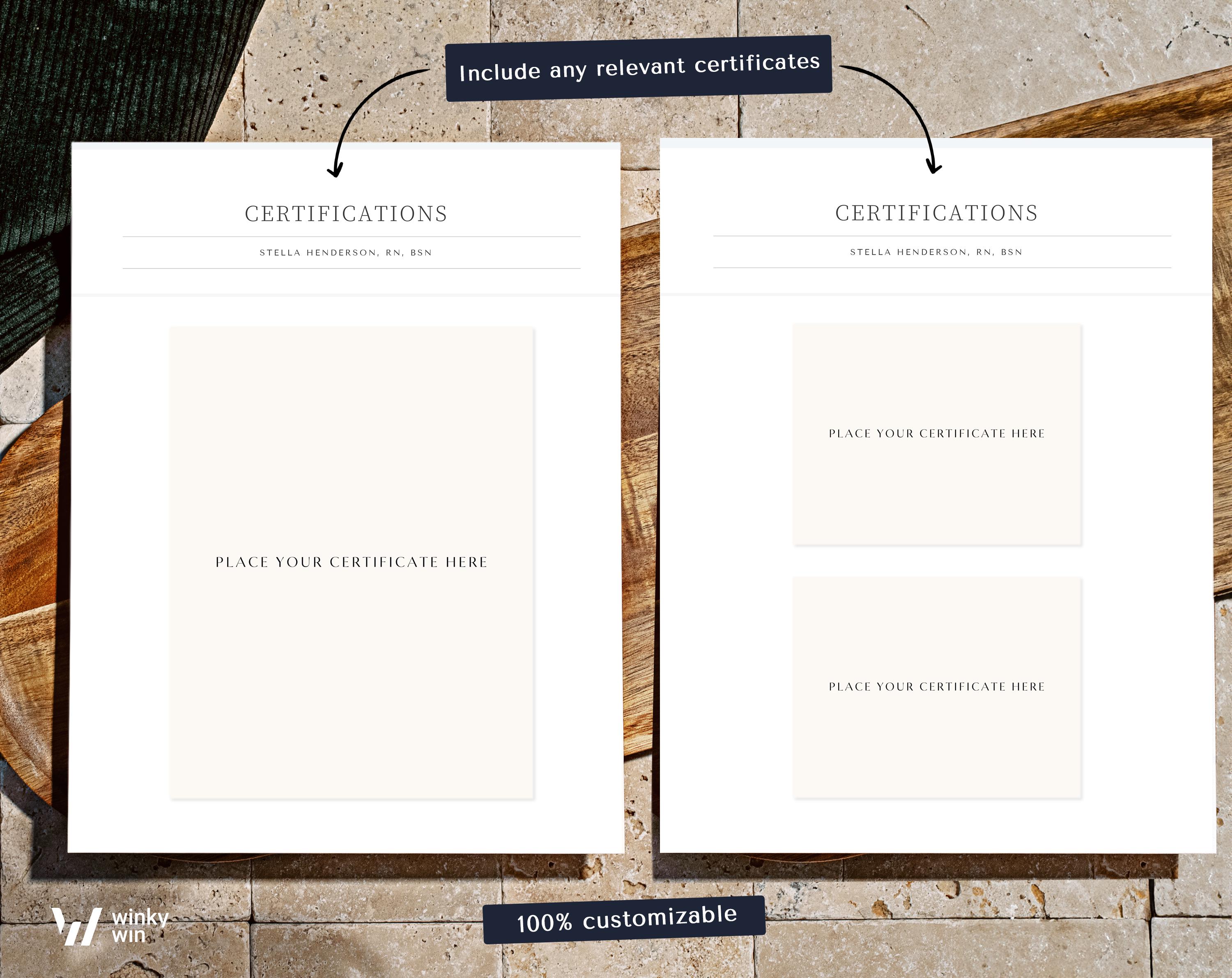 Nurse Portfolio Template, Professional Nursing Portfolio for RN, LPN ...