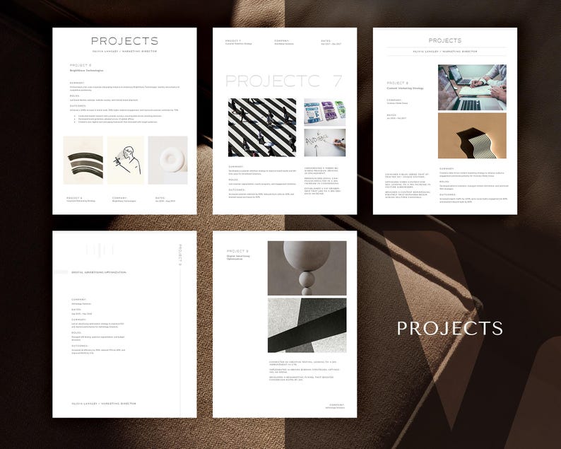 Modern Portfolio Template, Professional Portfolio Layout, Marketing ...
