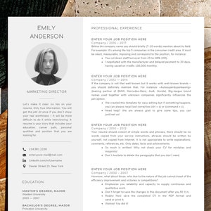 Compact Resume Templates With Photo, Two Column Cv Template Picture ...
