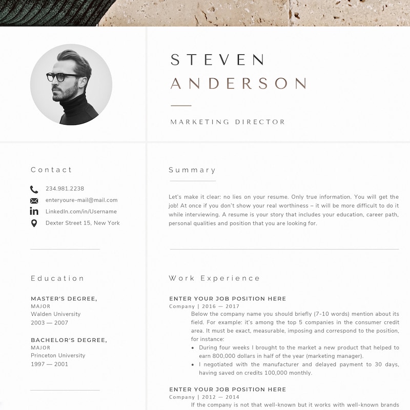 Cv Creative Man - Etsy