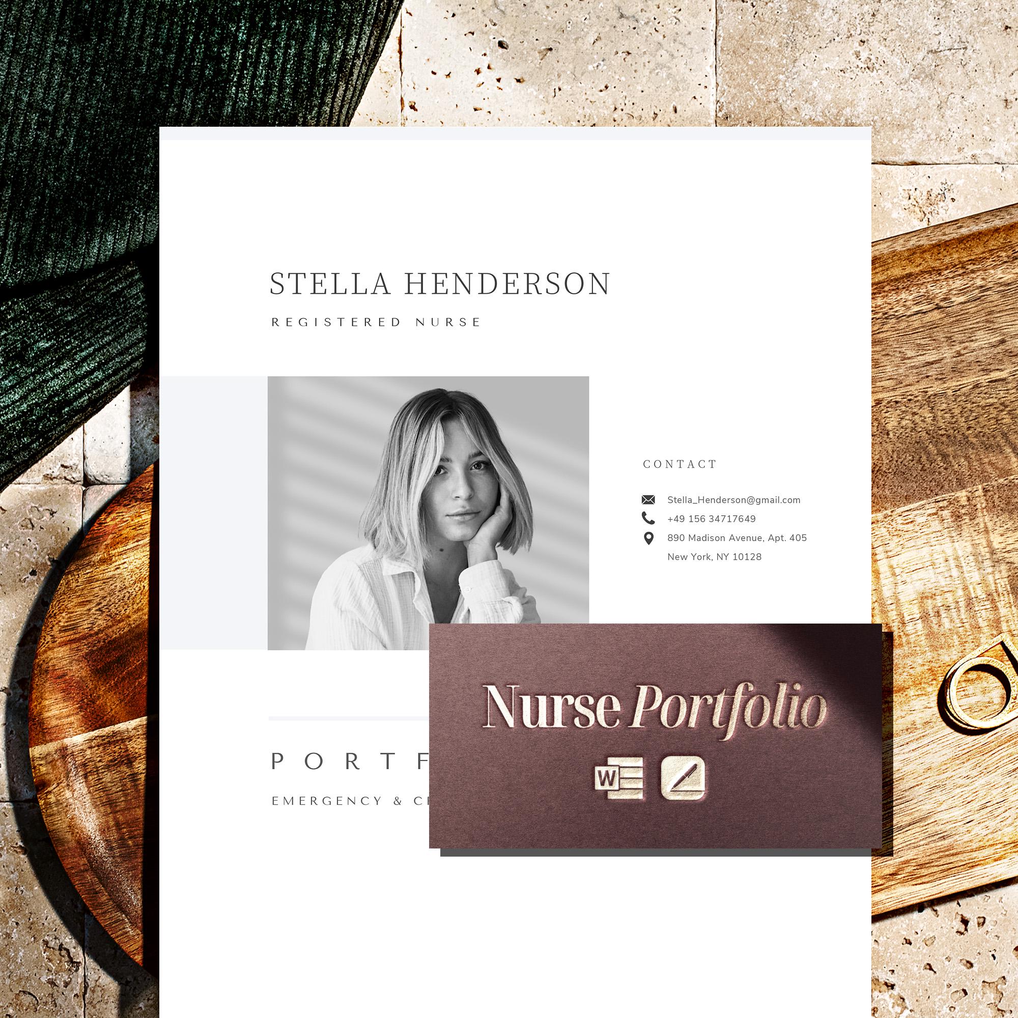 Nurse Portfolio Template, Professional Nursing Portfolio for RN, LPN ...