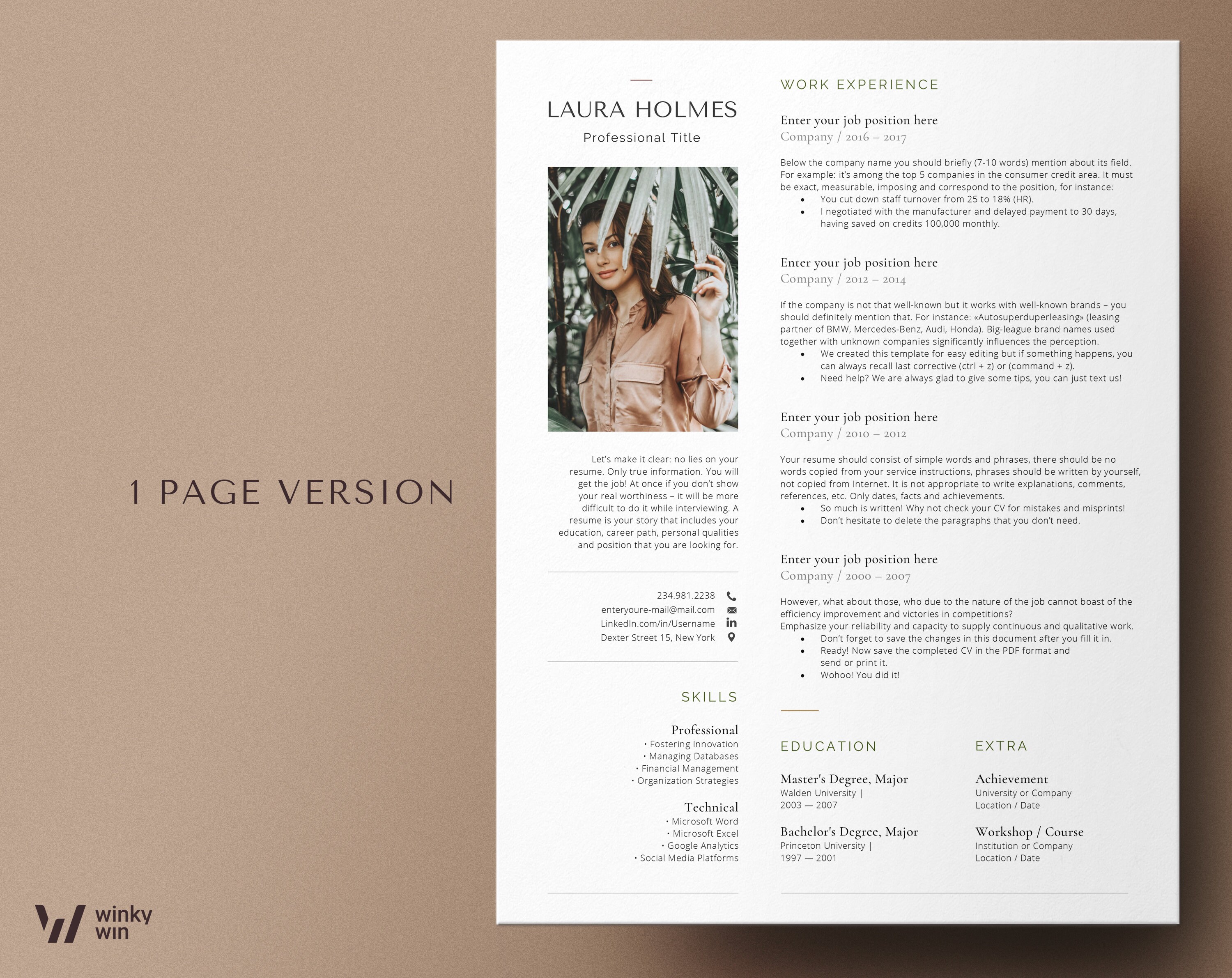 Creative Resume Template With Photo, Cv Template, Modern Resumes for ...