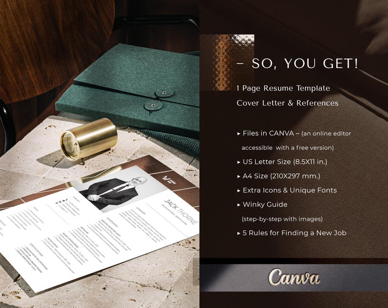 Bodyguard Resume Template, Security Staff Cv Template for Canva, Safety ...