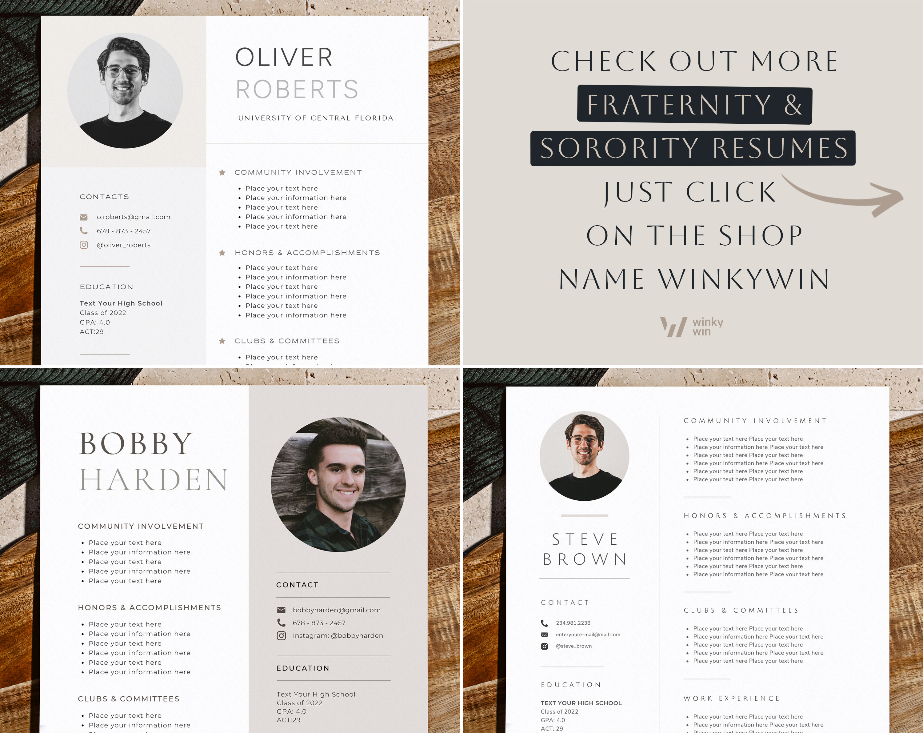 Fraternity Resume Template Canva, Fraternity Rush Resume, Recruitment ...
