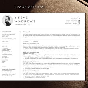 Horizontal Resume Format Word, Professional Landscape Resume Design ...