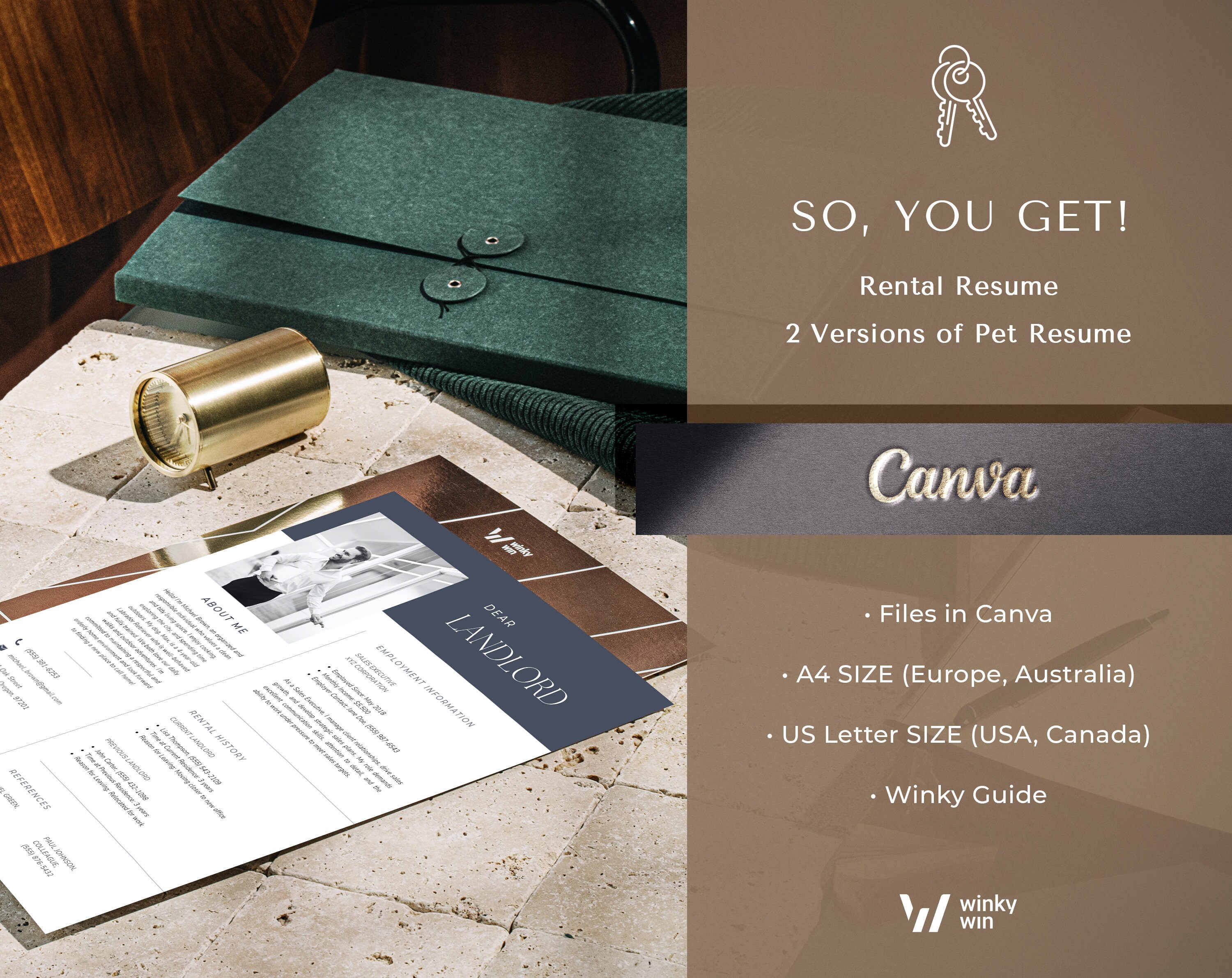 Potential Tenant Resume, Single Applicant Renter Resume Template ...