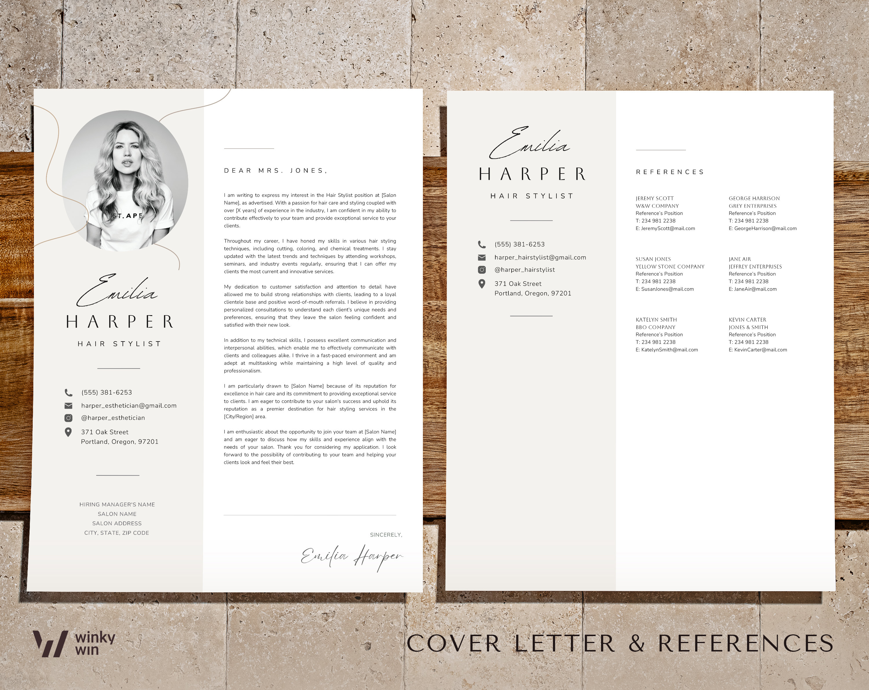 Hair Stylist Resume CV Template for Hairstylist, Hair Colorist Resume ...