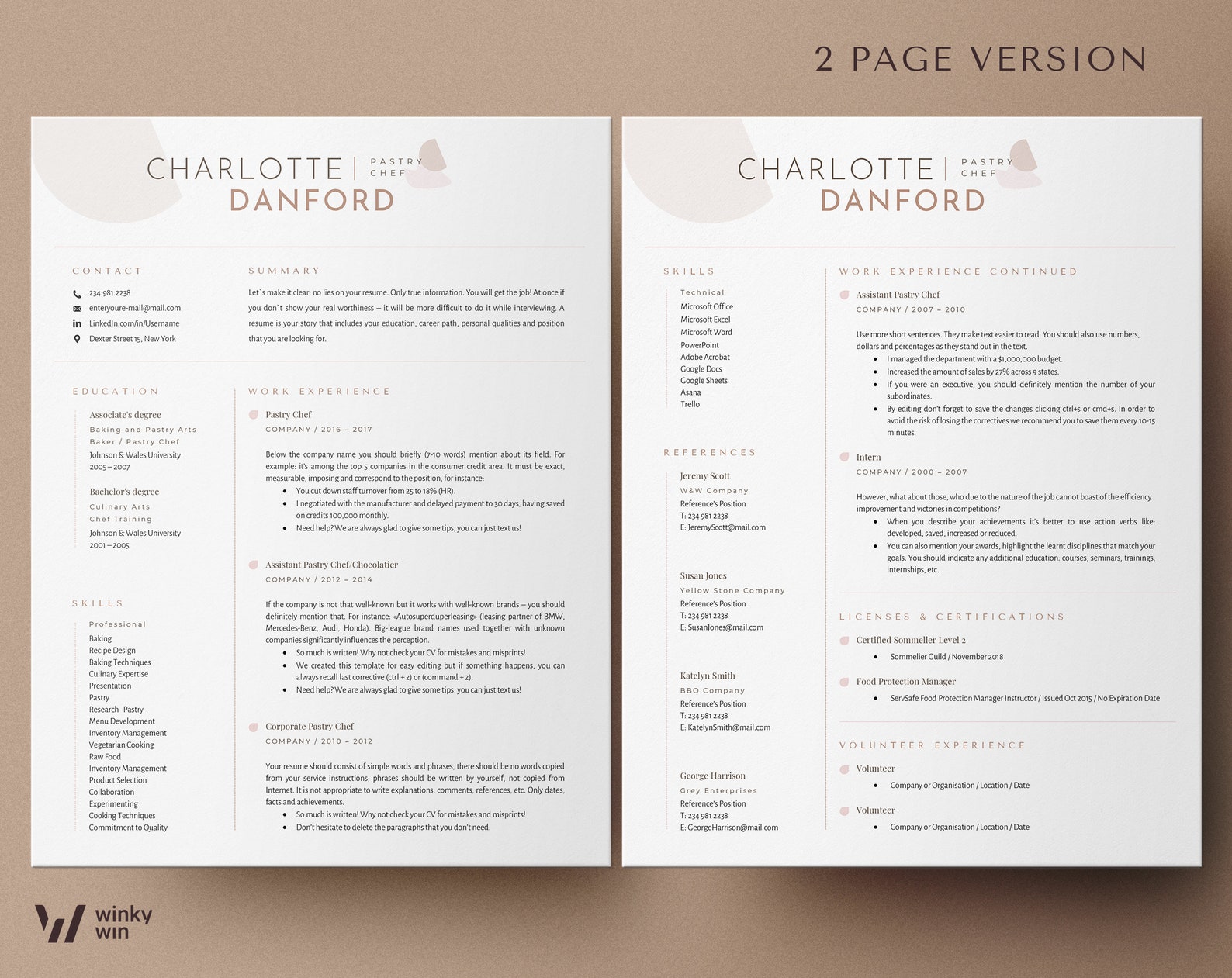 Modèle de CV de chef pâtissier, pâtissier, pâtissier, Konditor, modèle ...