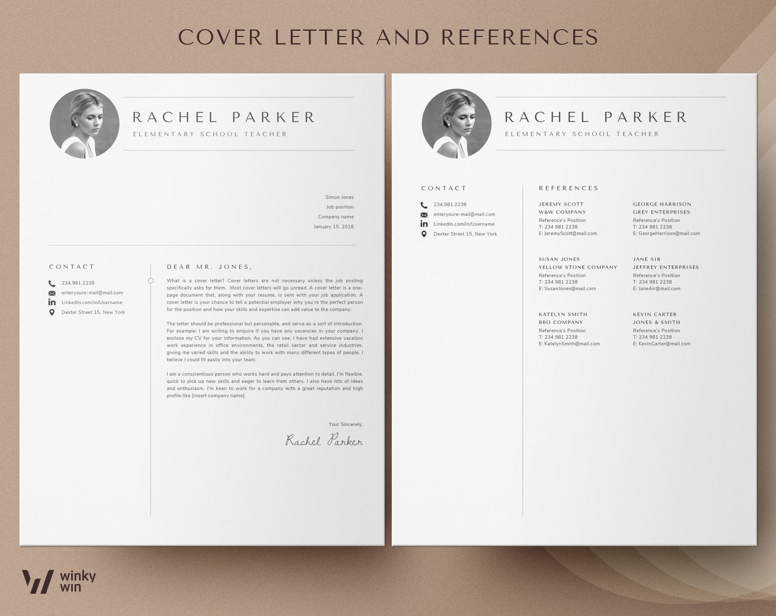 Teacher Resume Template With Photo, Word & Pages, Editable Teacher ...