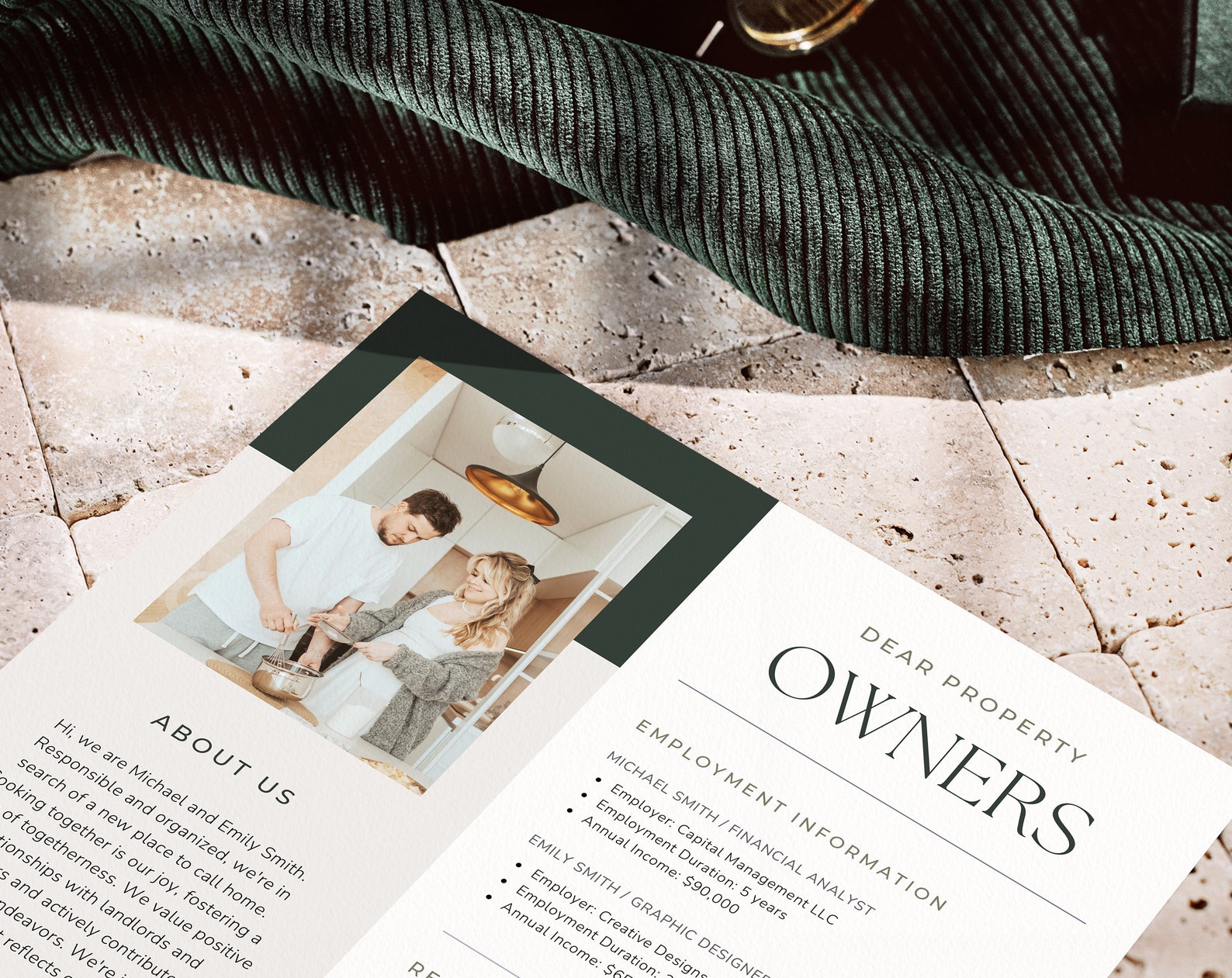 Tenant Resume Template - Rental Application CV, Creative Rental Cover ...