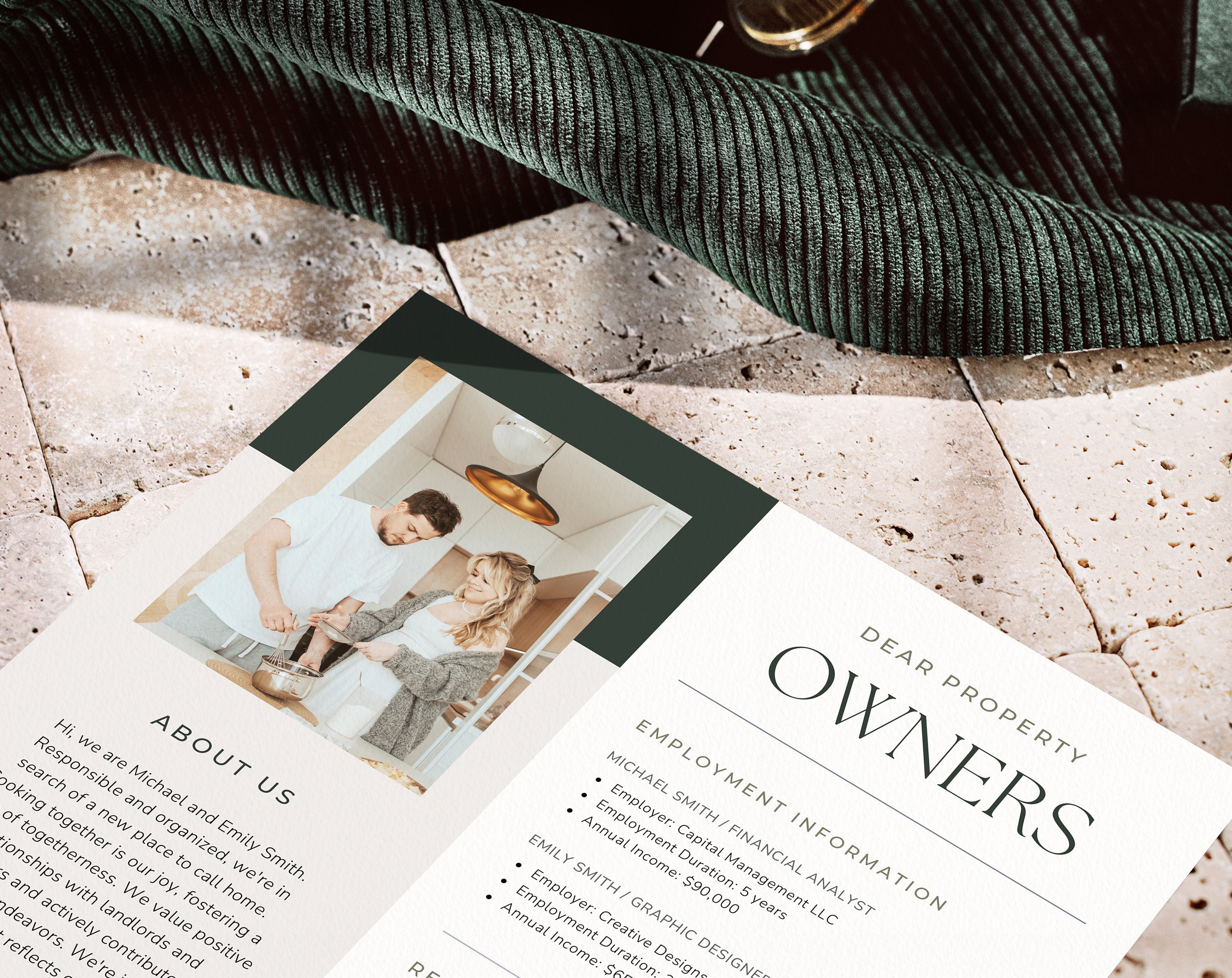 Tenant Resume Template - Rental Application CV, Creative Rental Cover ...