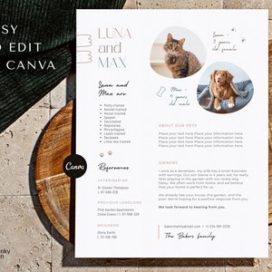 Pet Profiles & Bios for Adoption Ads, Pet Resume for Your Rental ...