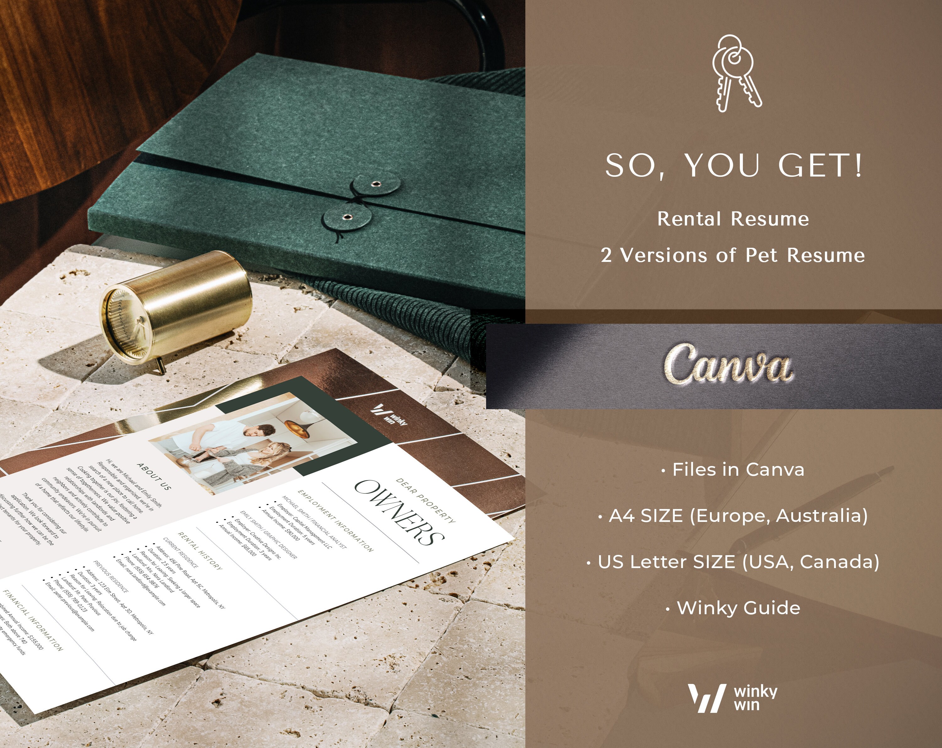 Tenant Resume Template Rental Application CV, Creative Rental Cover ...