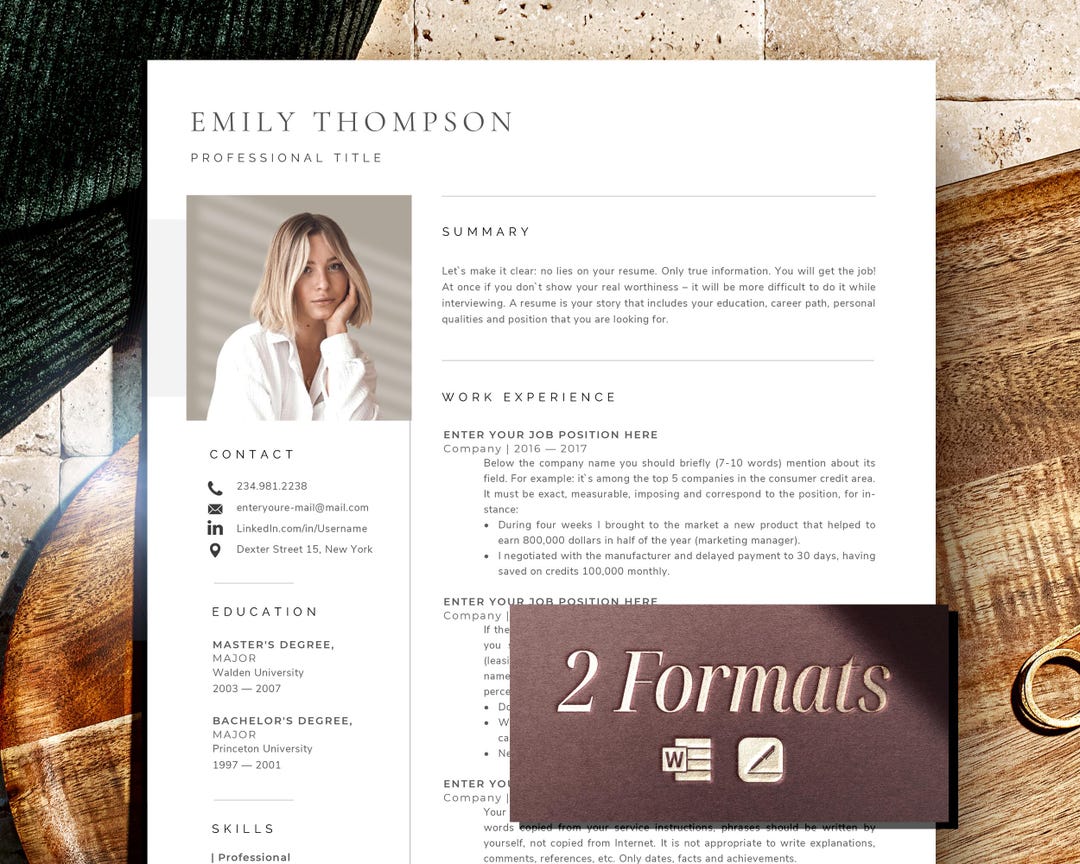 Creative Resume Template Word, Pages Resume Layout, Resume Pattern With ...